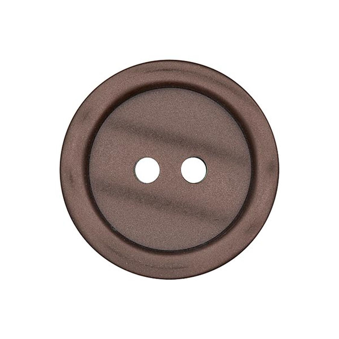 Basic 2-Hole Plastic Button - brown