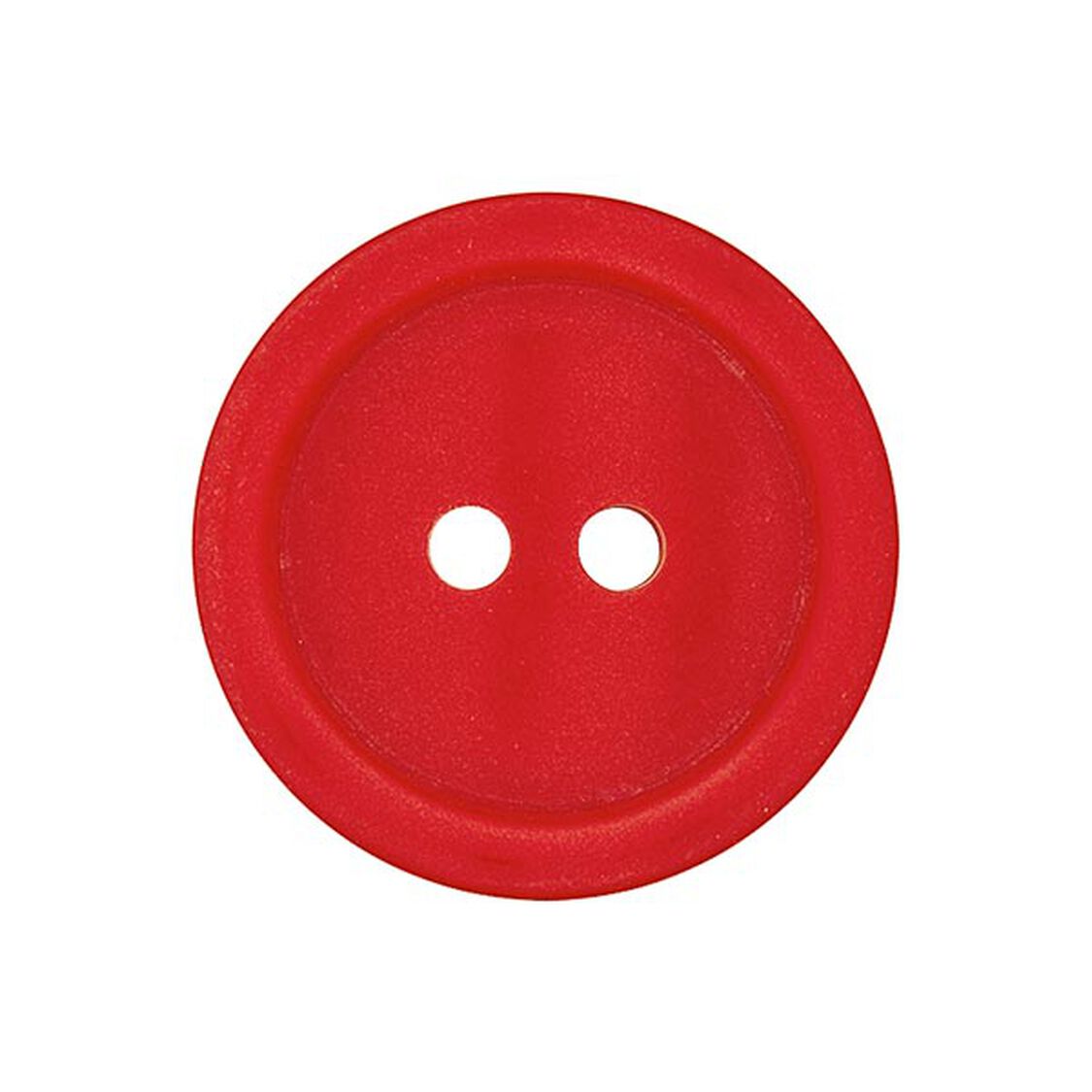 Basic 2-Hole Plastic Button - red